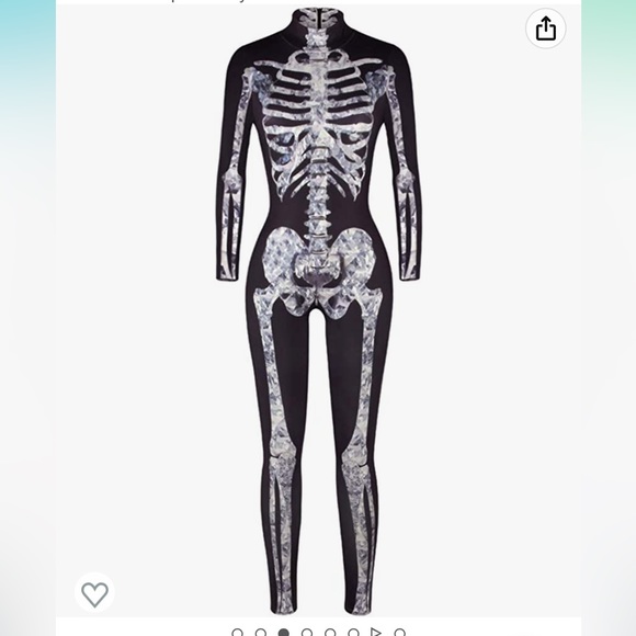 Pants & Jumpsuits | New Diamond Skeleton Unitard Halloween Costume Sexy ...